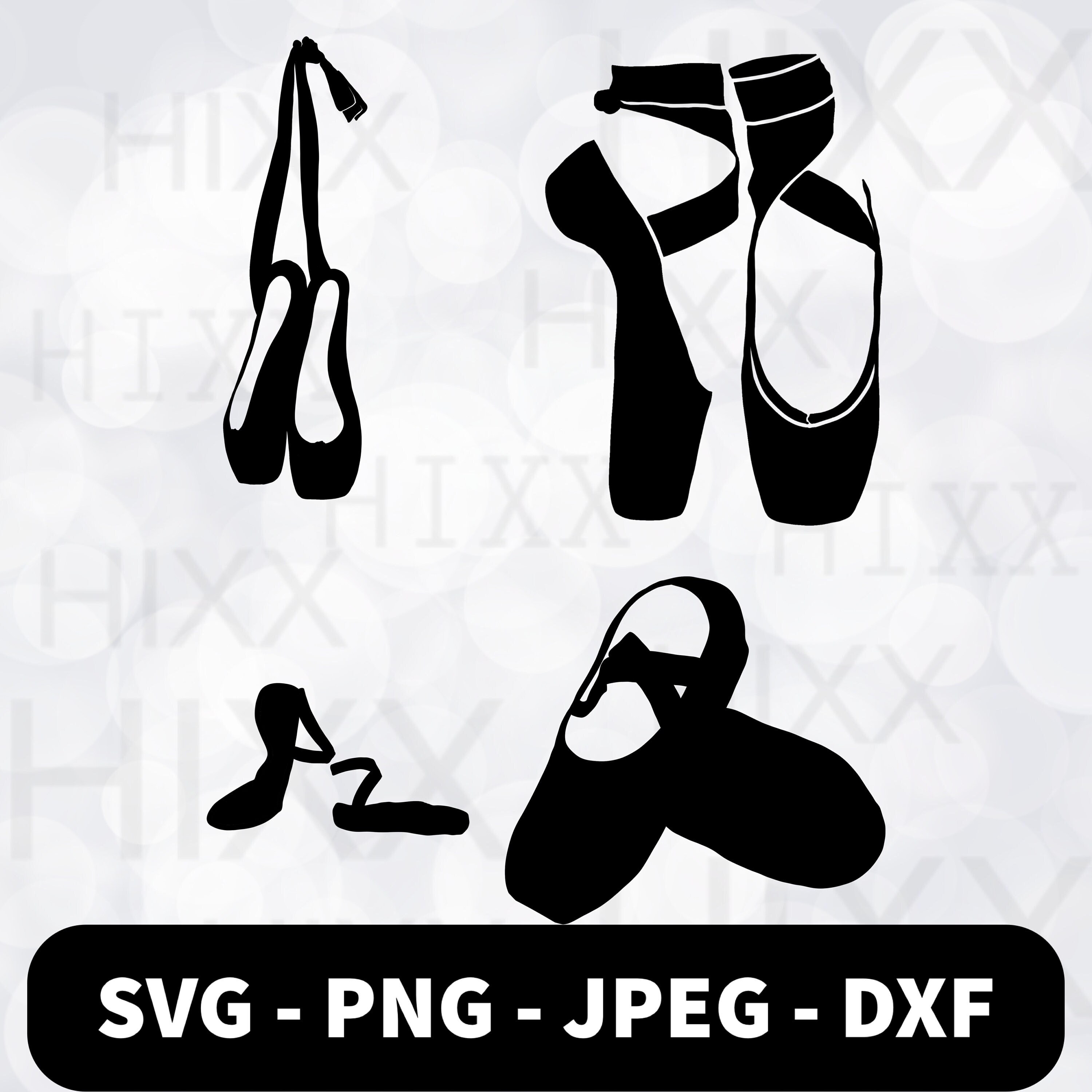 Ballet Shoes SVG, Ballet Slippers Silhouette, - Etsy