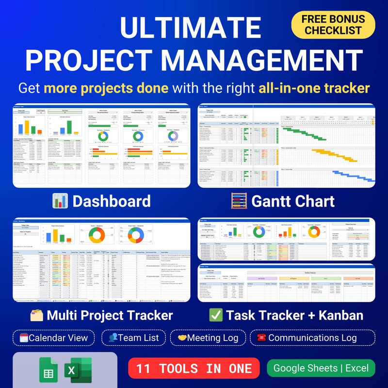 Project Dashboard Sheet - Etsy UK