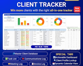 Ultimate Client Tracker Google Sheets: Small Business Spreadsheet ...