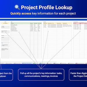 Project Management Template Multi Project Tracker Google Sheets Excel ...