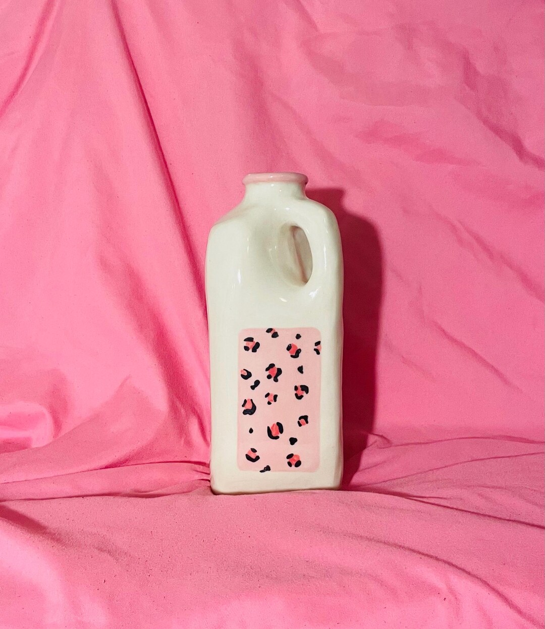 Pink Cheetah Print Milk Jug - Etsy