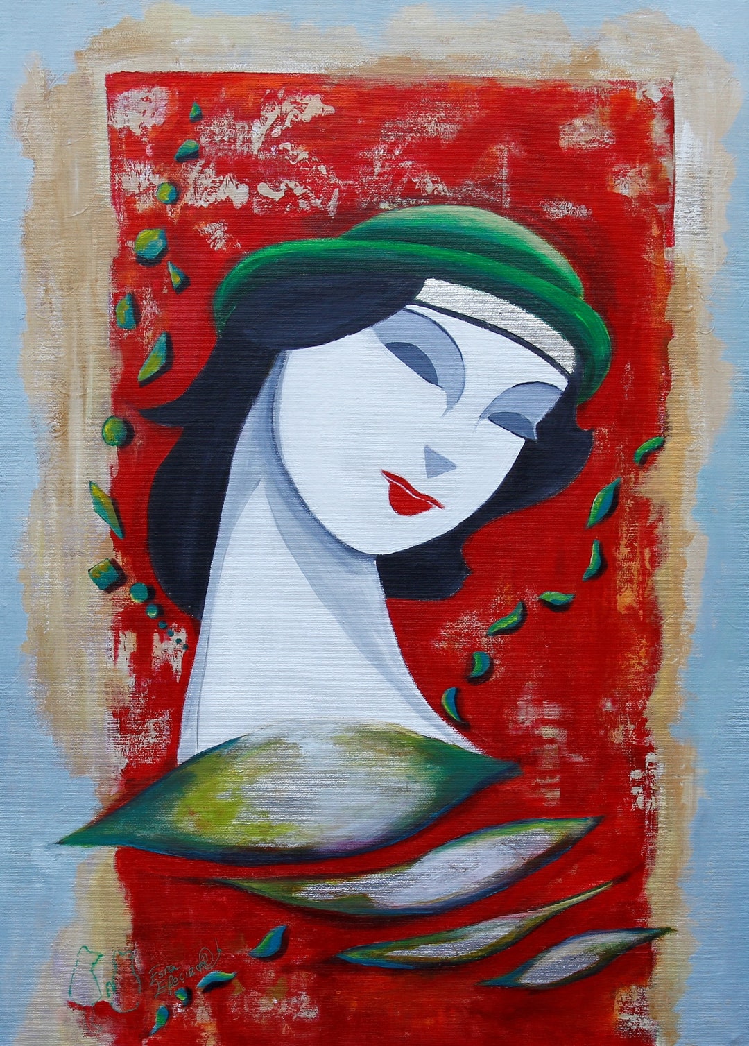 Melbourne, Oil Painting, Acryclic on Canvas Futuristic Decor Futuristic ...