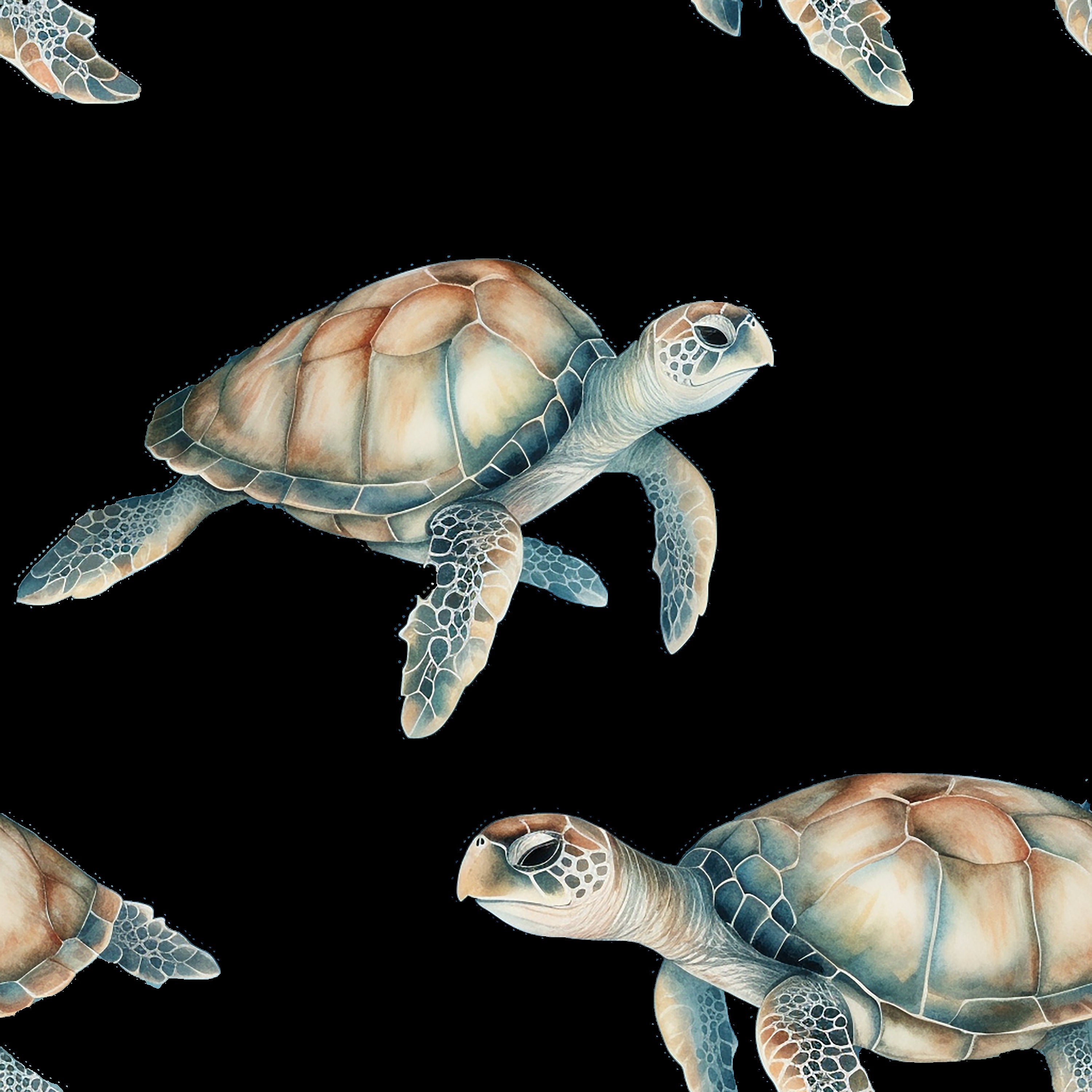 Watercolor Sea Turtles Digital Instant Download| Digital Paper | Phone ...