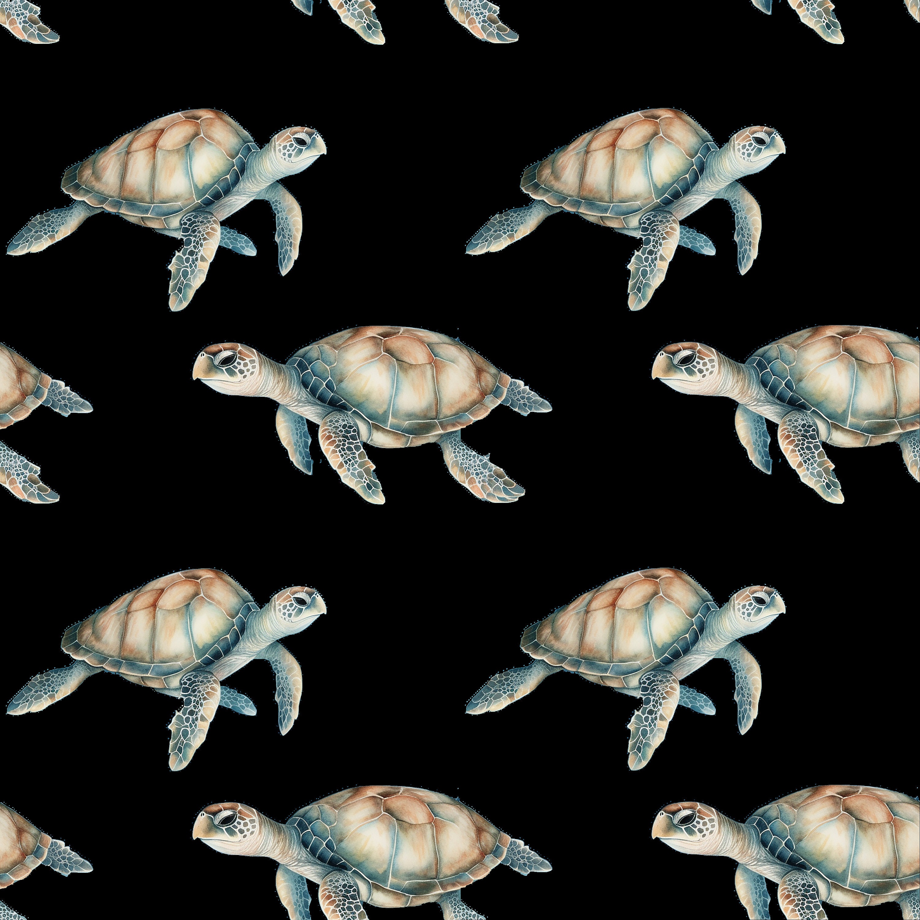 Watercolor Sea Turtles Digital Instant Download Digital Paper Phone ...