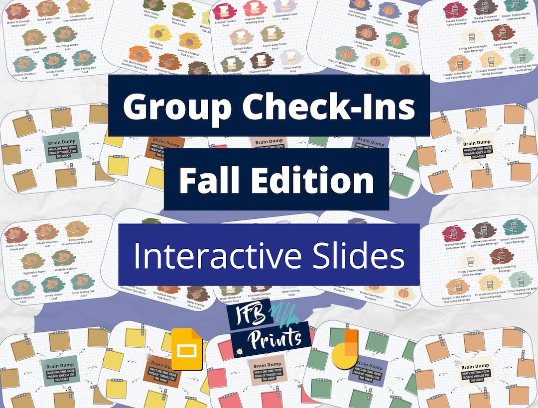 Group Check-ins Fall Edition Interactive Google Slides & Jamboards for ...