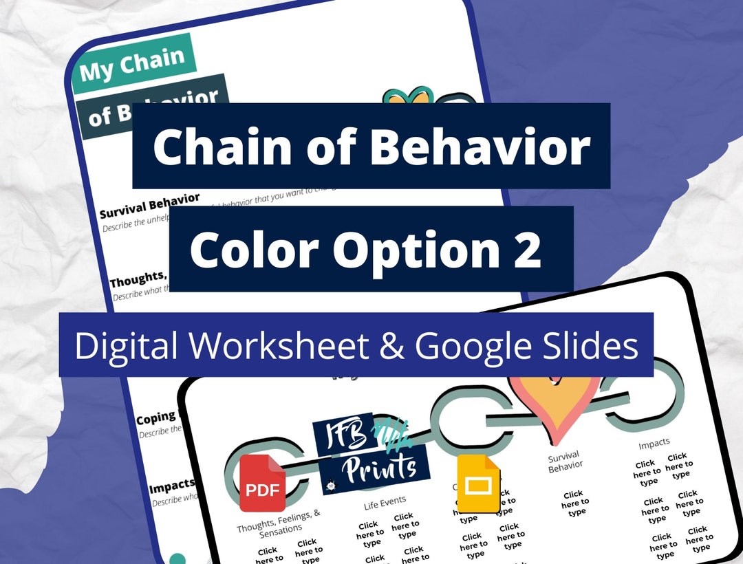 Option 2: Printable Chain of Behavior Analysis Worksheet for Therapists ...