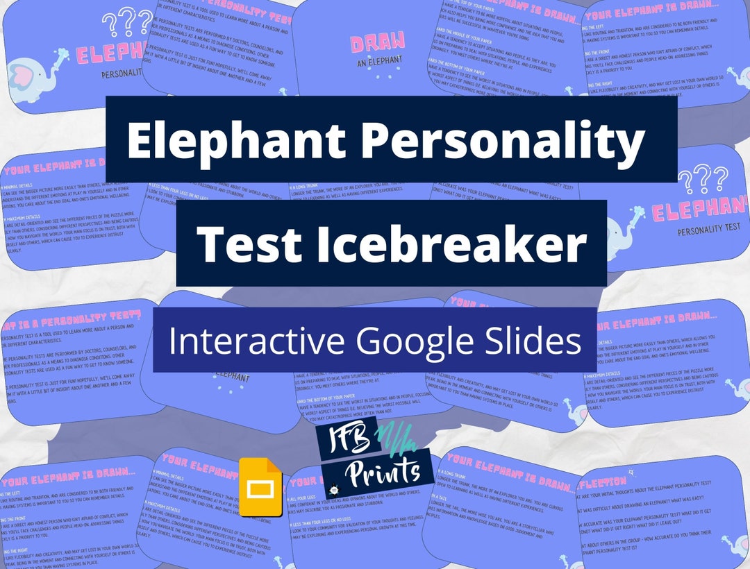 Elephant Personality Test Group Icebreaker Interactive Google Slides ...