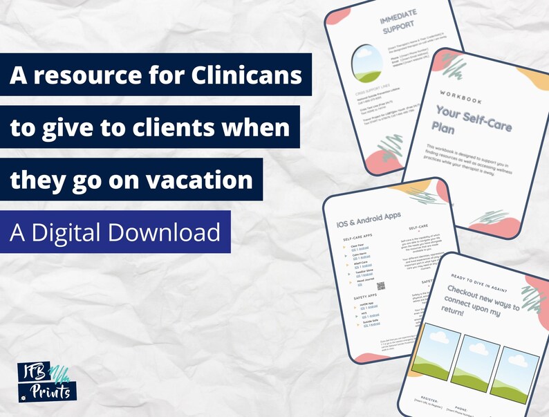 Option 1: Client Self-care Plan Workbook A Printable & Editable ...