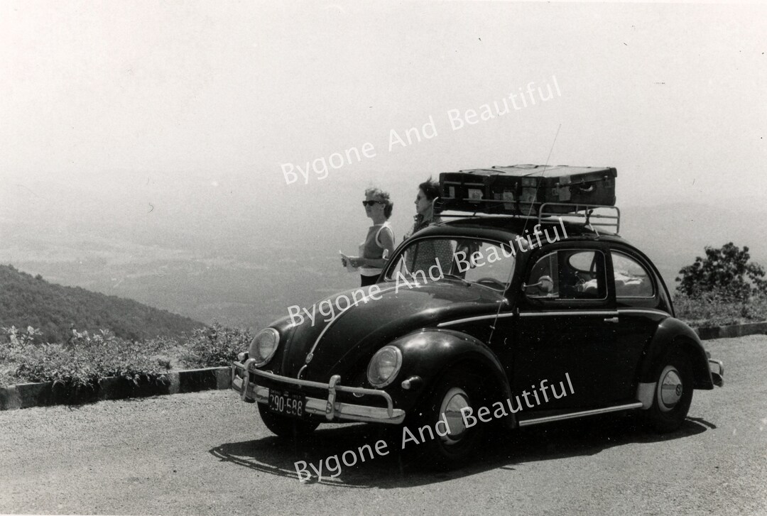 Vintage Image VW Bug Travel Luggage Women Volkswagen Bug Junk Journal ...