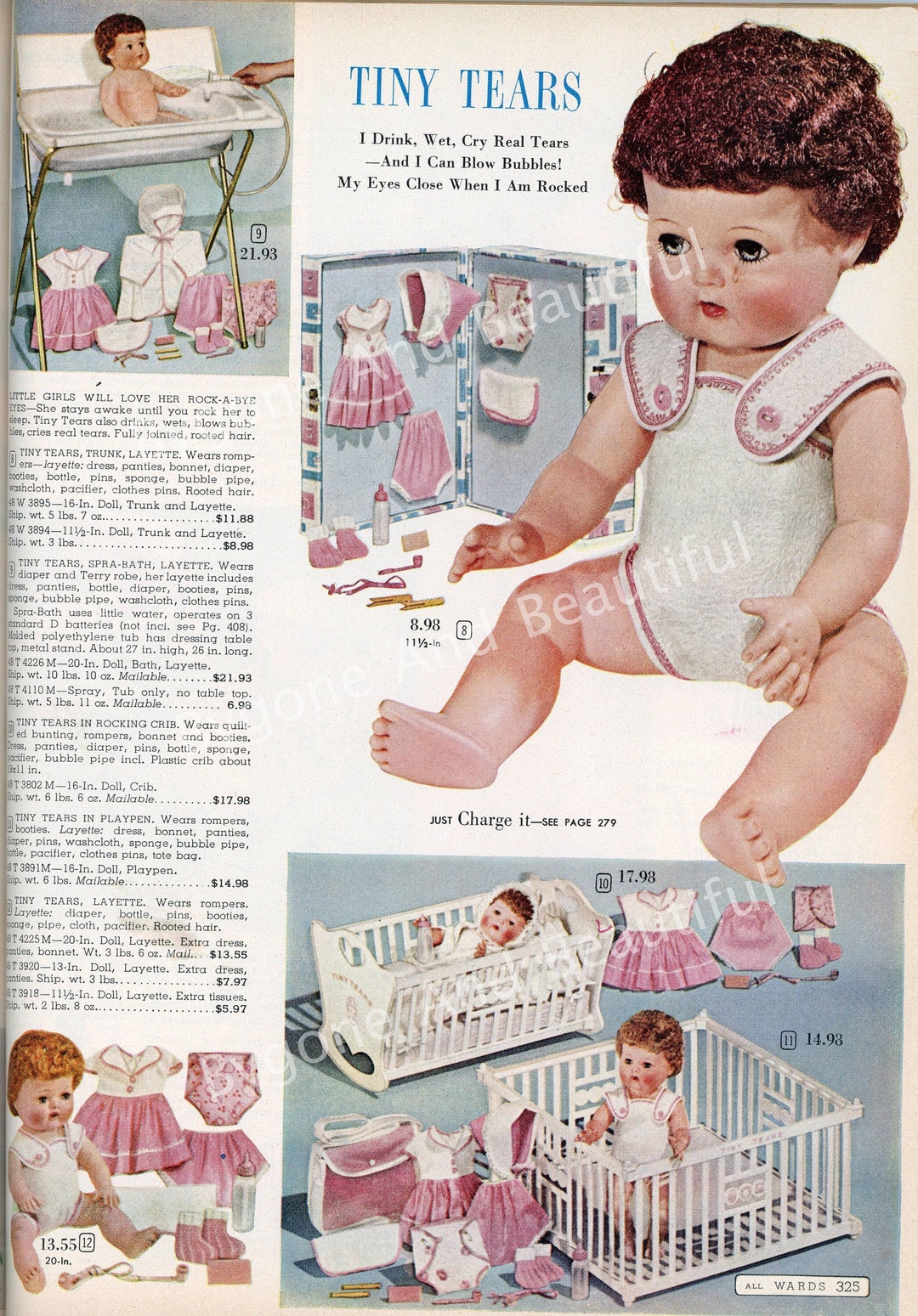 Vintage Image Tiny Tears Doll 1960 Toys Advertising Junk Journal Scrapbook Digital Download - Etsy