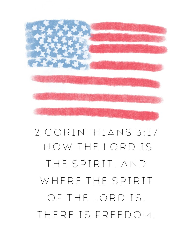 Patriotic Flag Digital Print Wall Art Printable Bible - Etsy