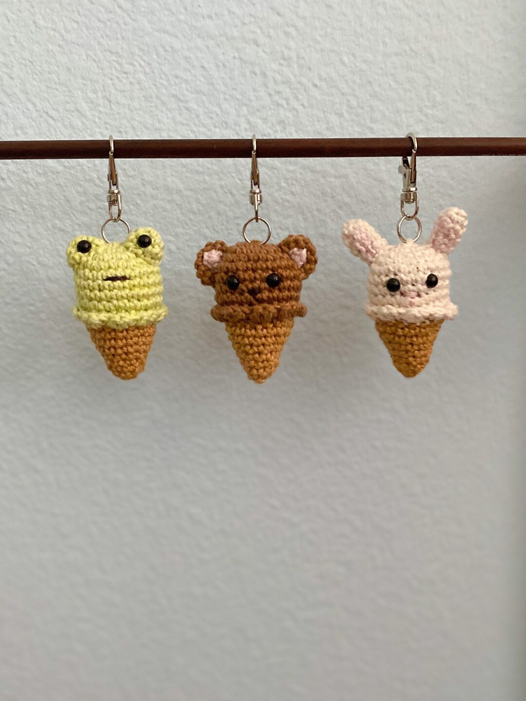 Ice Cream Critter Keychains Crochet Pattern - Etsy