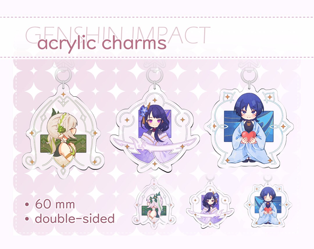 Genshin Impact Acrylic Keychains - Etsy