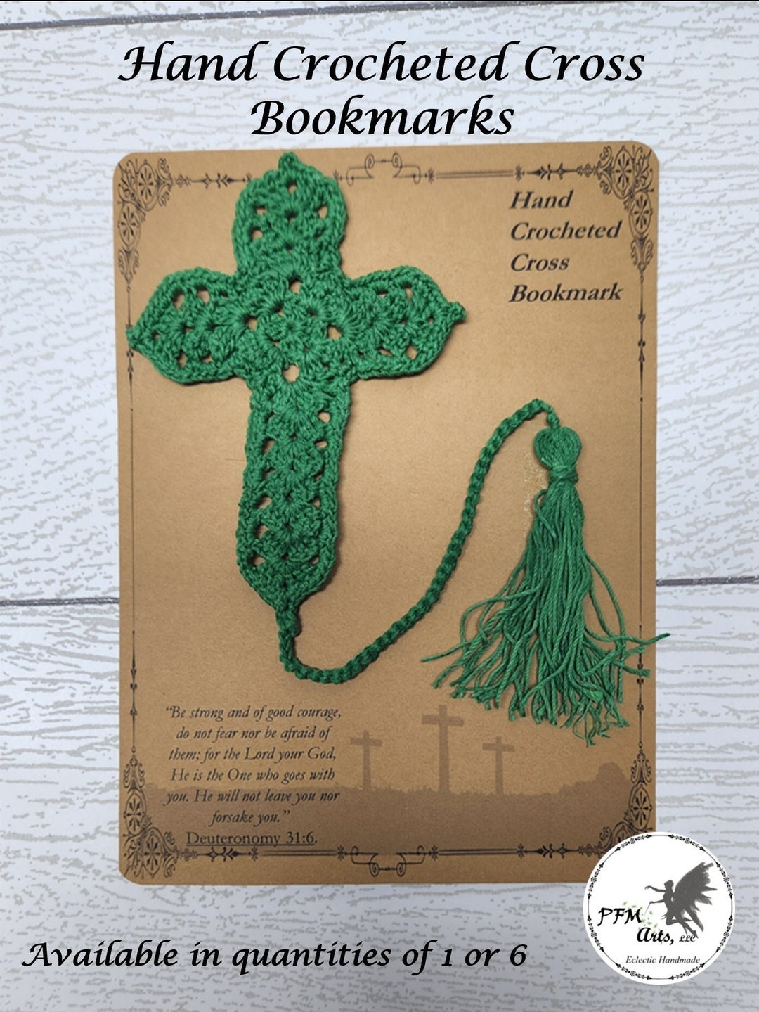 Crocheted Cross Bookmark: Handmade Cotton Religious Gift - Etsy
