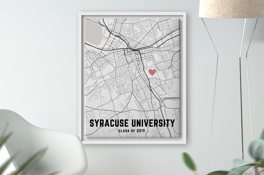 Syracuse University City Map - Etsy