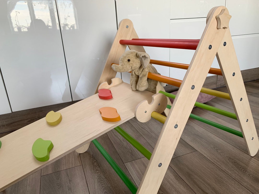 Climbing Kids Gym Triangle Ramp Arch , Montessori Climbing Triangle ...