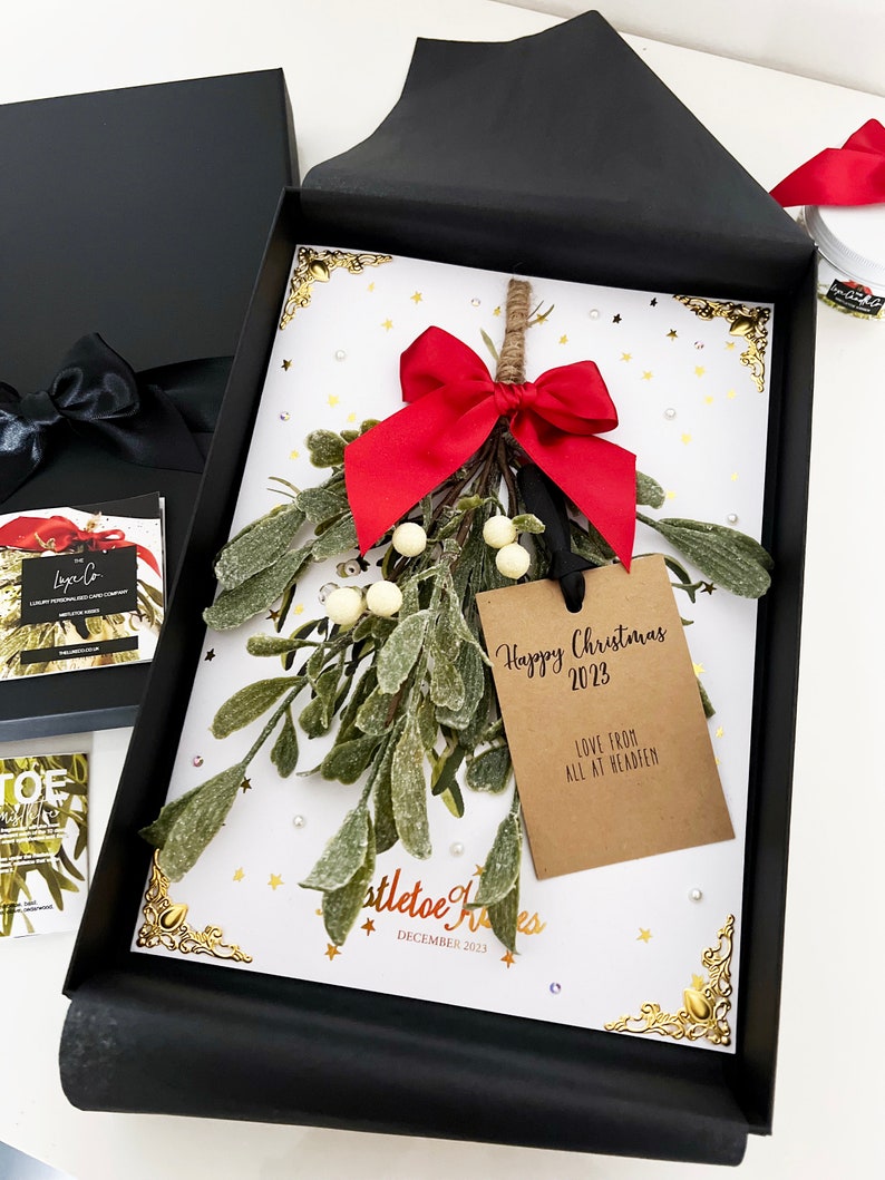 Personalized Scented Mistletoe Christmas Card for Parents: Handmade ...
