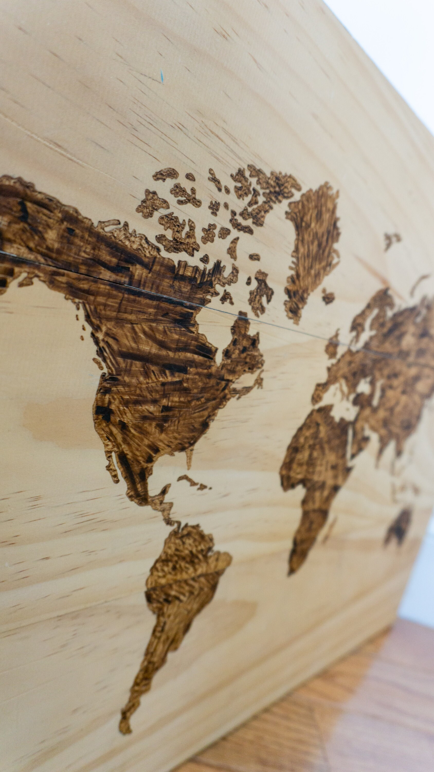 World Map Wood-burn - Etsy