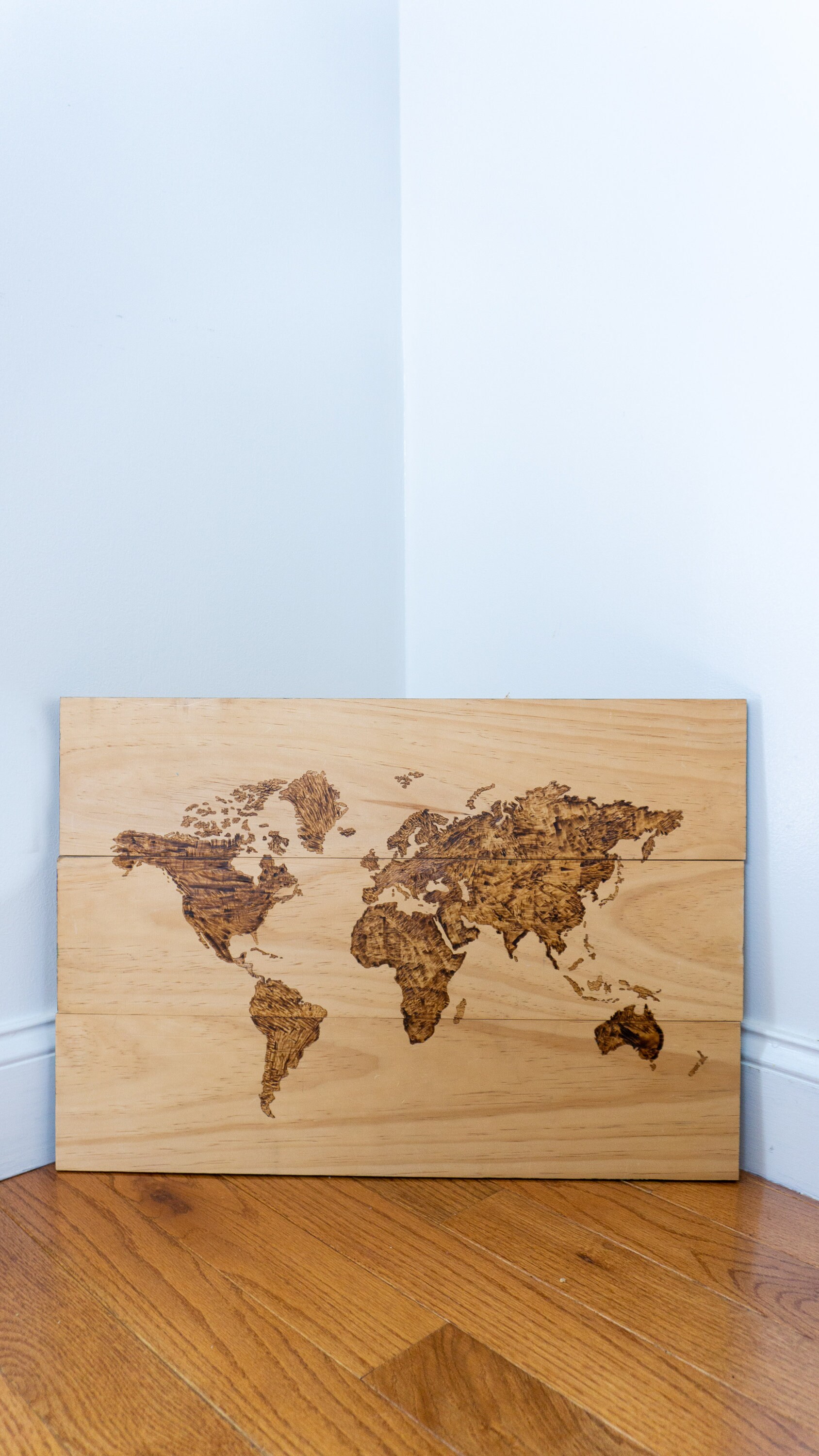 World Map Wood-burn - Etsy