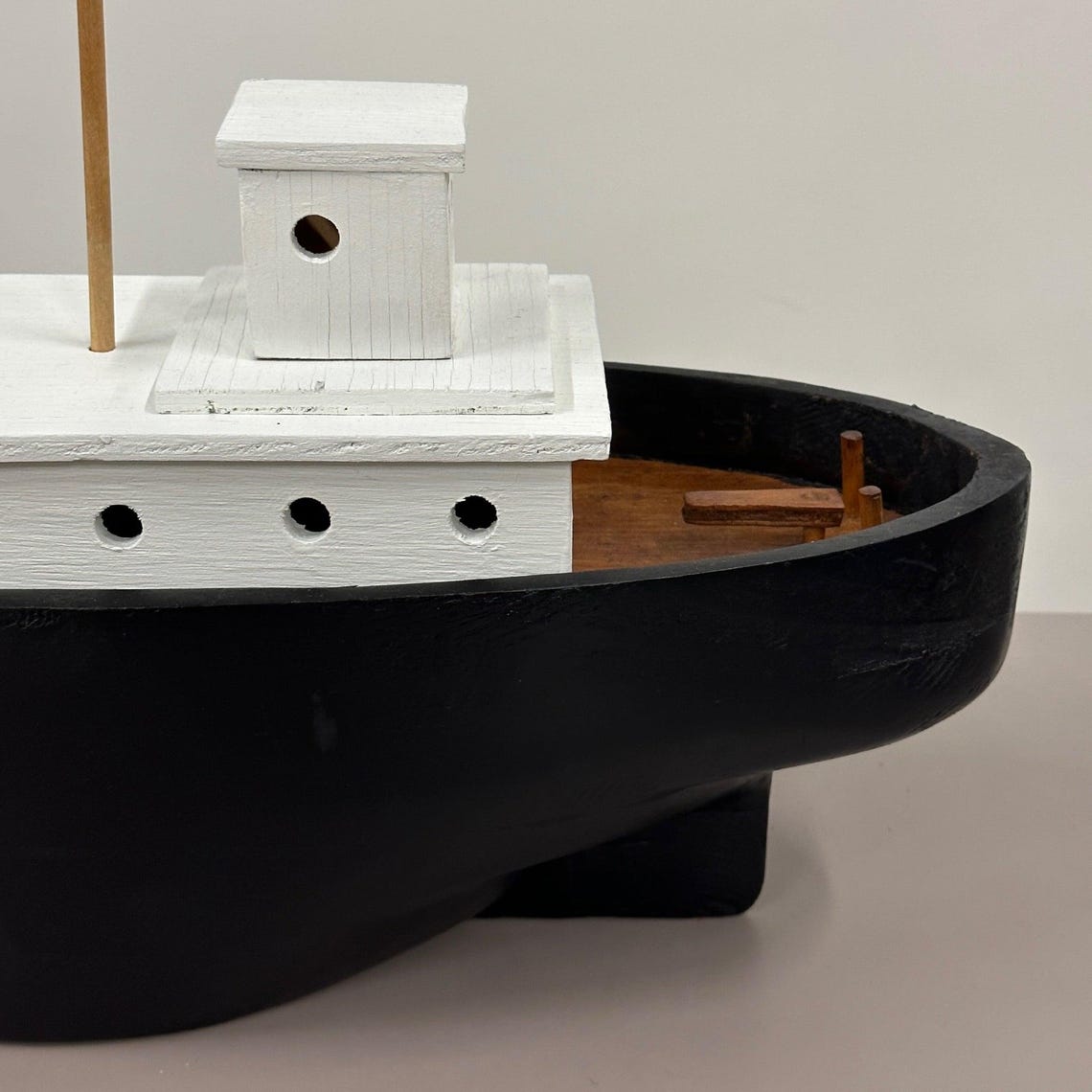 Vintage Folk Art Boat - Etsy