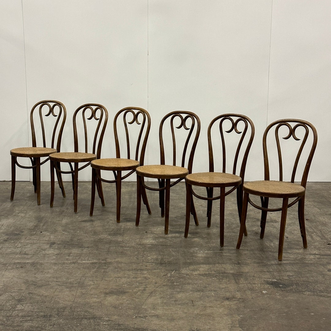 Vintage MCM Bentwood Cane Soda Fountain Chairs - Etsy