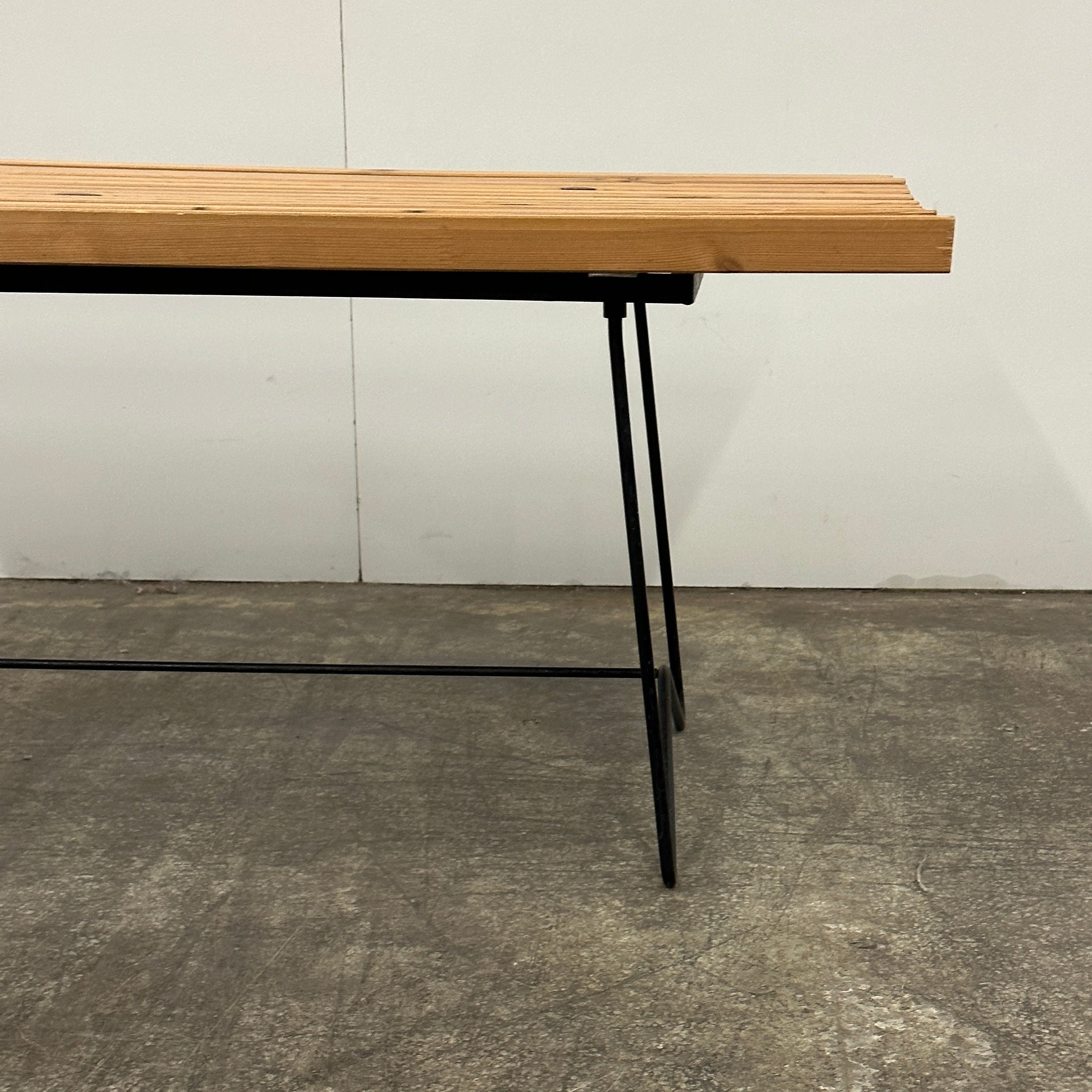 Vintage MCM Studio Made Slat Bench - Etsy