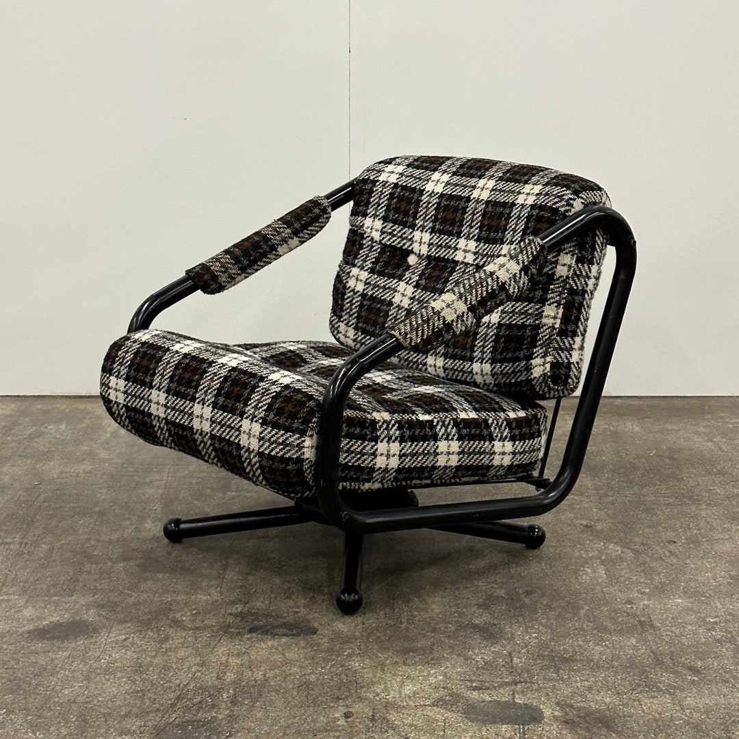 Vintage MCM Wire Swivel Recliner by Homecrest - Etsy