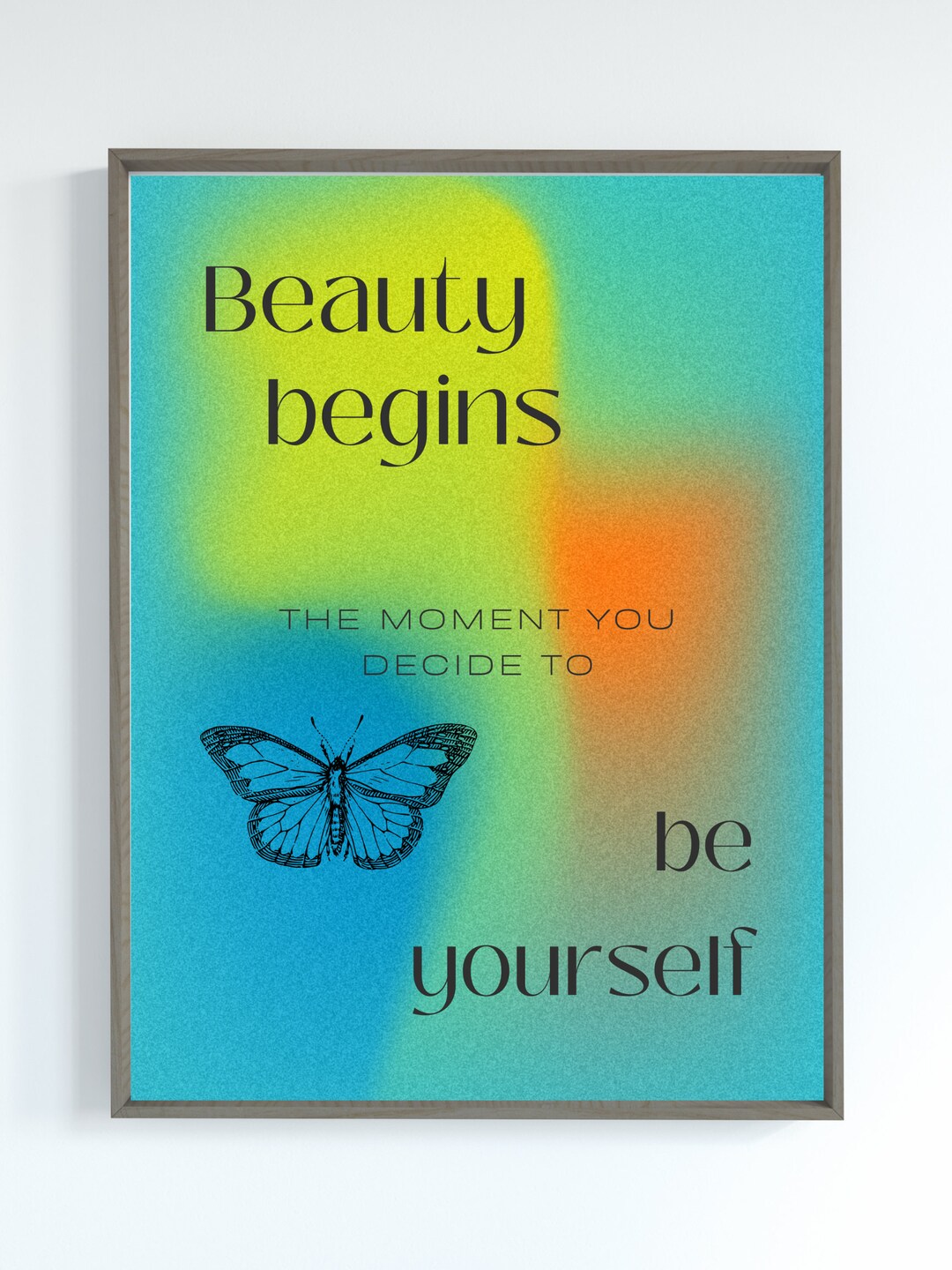 Digital Download - A Self-love Affirmation Poster: Beauty Begins the ...
