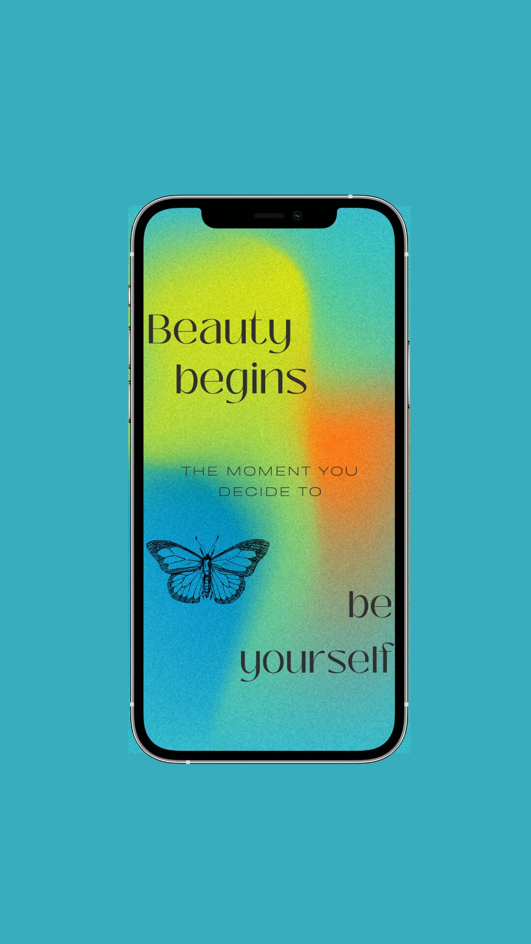 A Self-love Affirmation Phone Wallpaper: Beauty Begins the Moment You ...