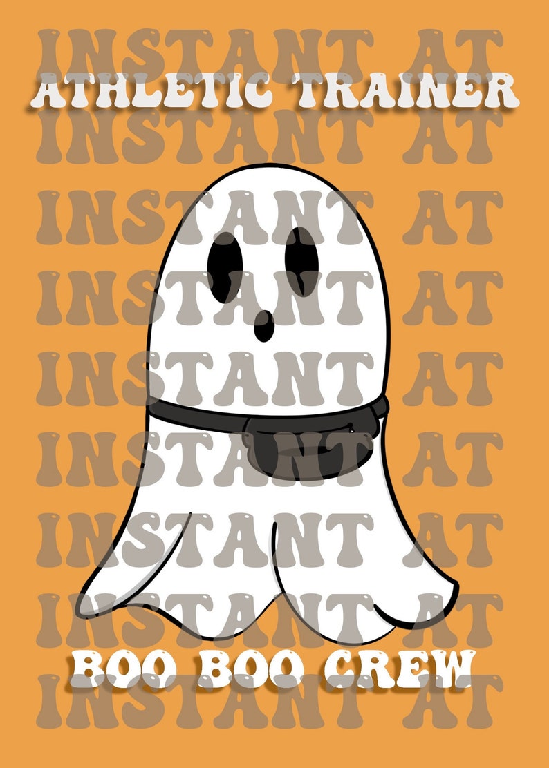 Boo Boo Crew Ghost, Spooky Athletic Trainer Digital Download, Halloween ...