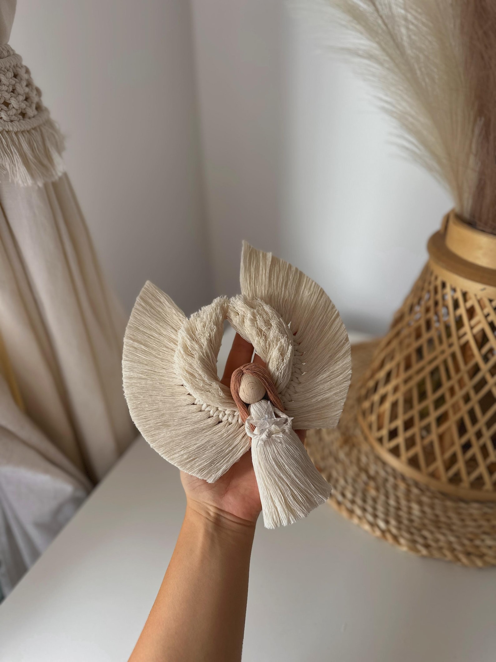 Macrame ANGEL With Big Wings, Video TUTORIAL/PATTERN, Beginner Friendly, Step by Step ...