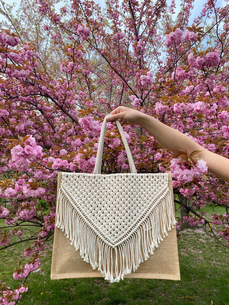 HANDMADE MACRAME BAG | and Macrame Bag Kit - Etsy