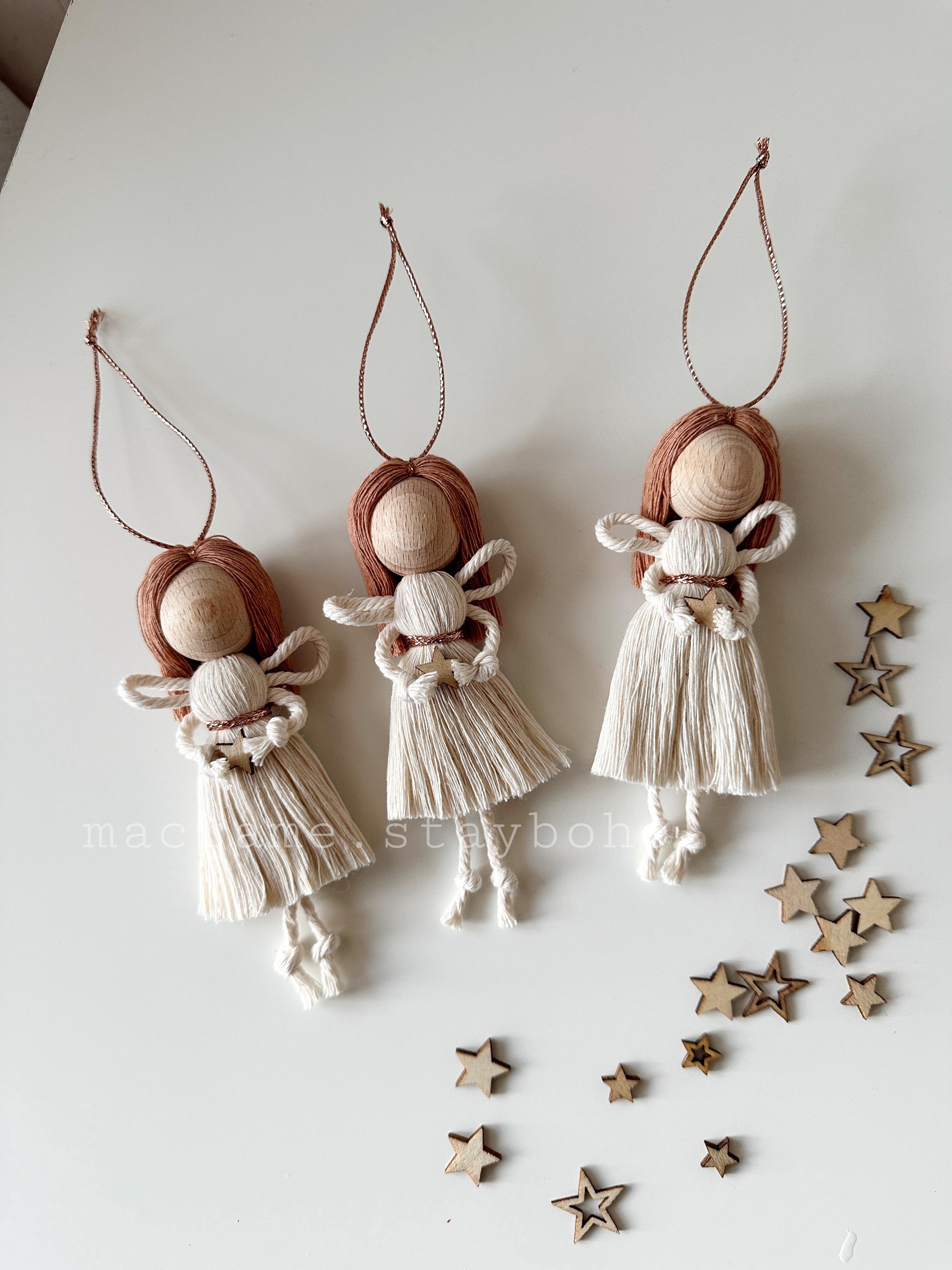 MACRAME ANGEL | Yarn Angel | Christmas Tree Decorations - Etsy