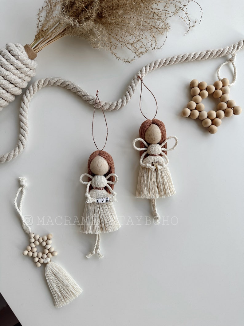 Macrame ANGEL Video TUTORIAL/PATTERN, Beginner Friendly, Step by Step Instructions, Macrame Doll ...