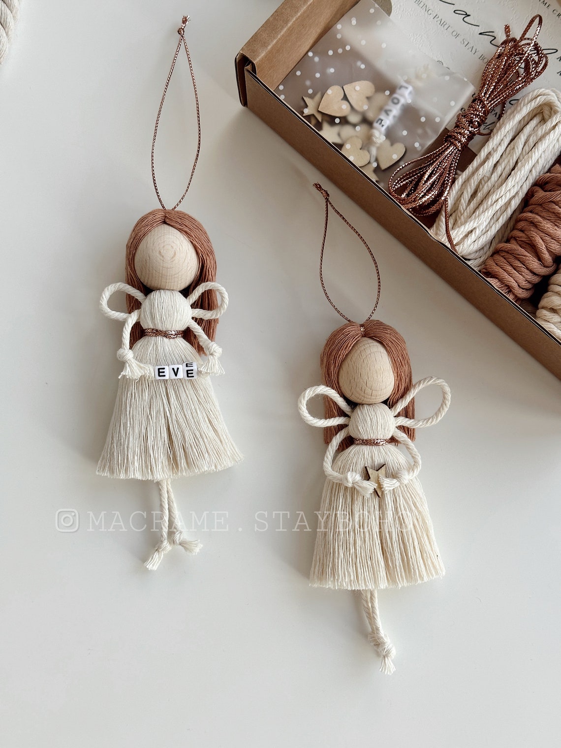 KIT for 5, 10, 15, 20, 25 MACRAME ANGELS - Etsy