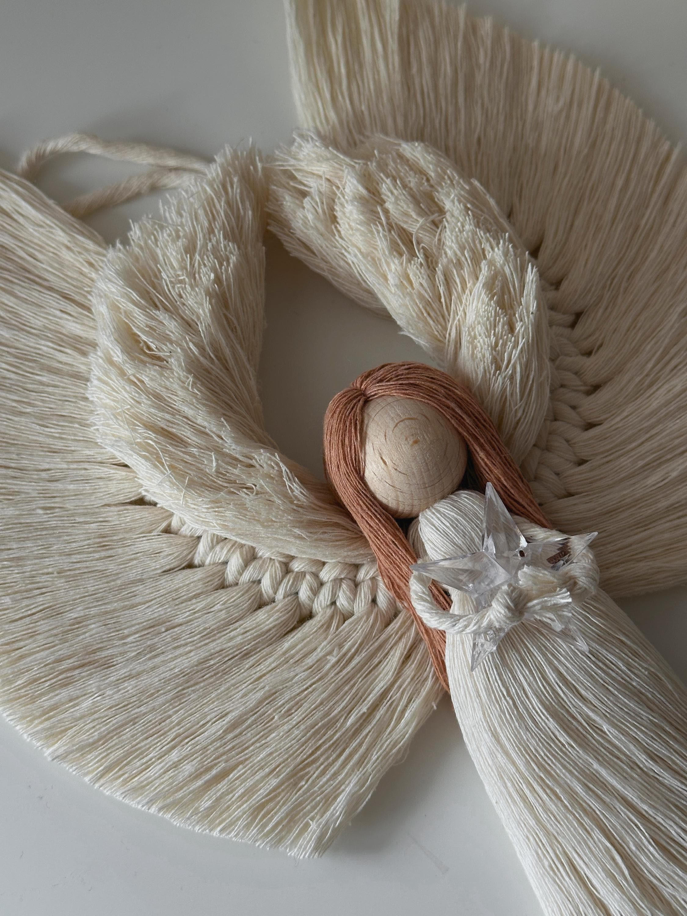 Macrame ANGEL With Big Wings, Video TUTORIAL/PATTERN, Beginner Friendly, Step by Step ...