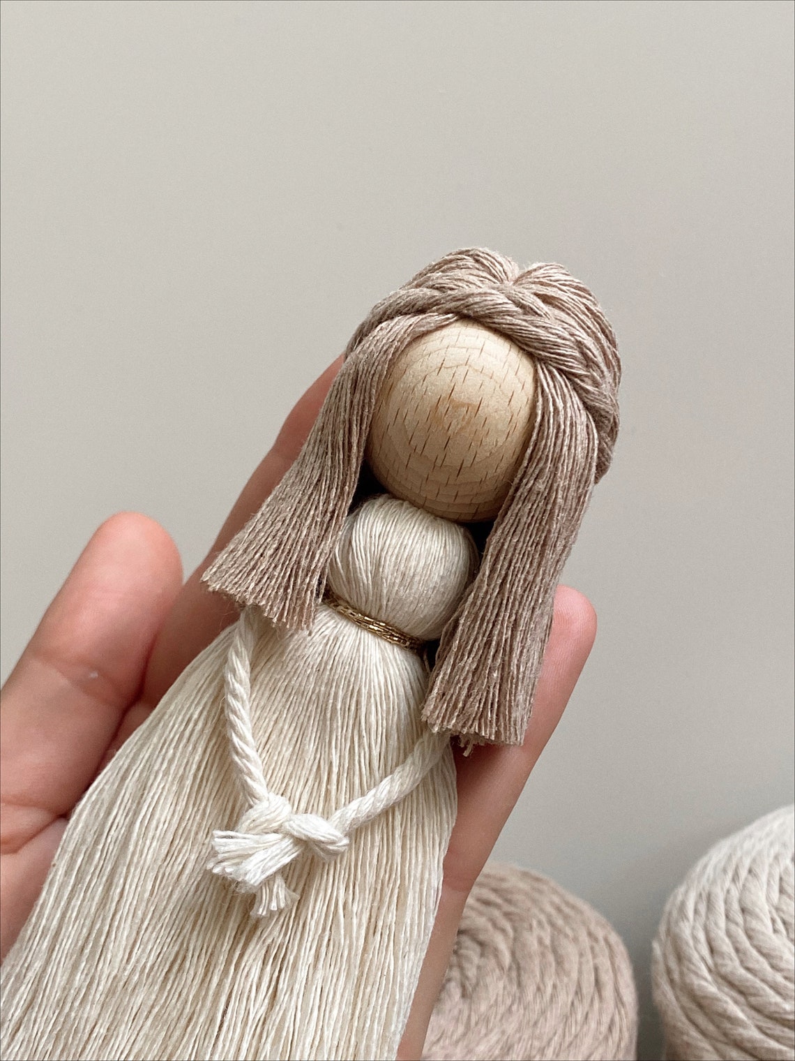 Macrame GIRL Video TUTORIAL/PATTERN, Beginner Friendly, Step by Step Instructions, Macrame Doll ...