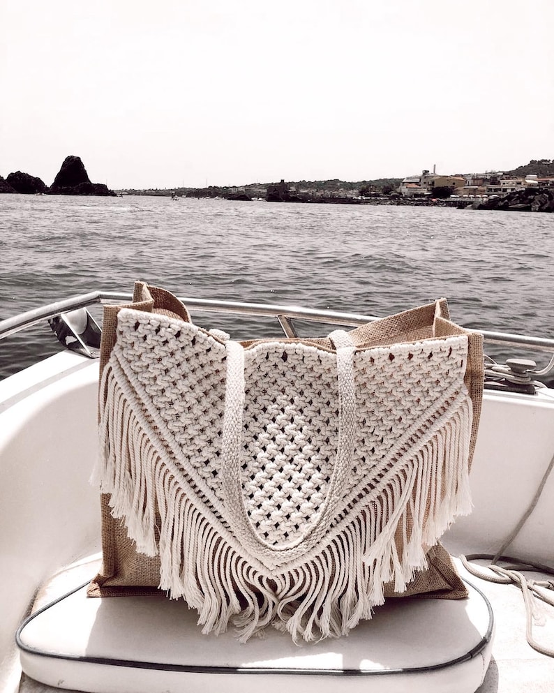 HANDMADE MACRAME BAG | and Macrame Bag Kit - Etsy