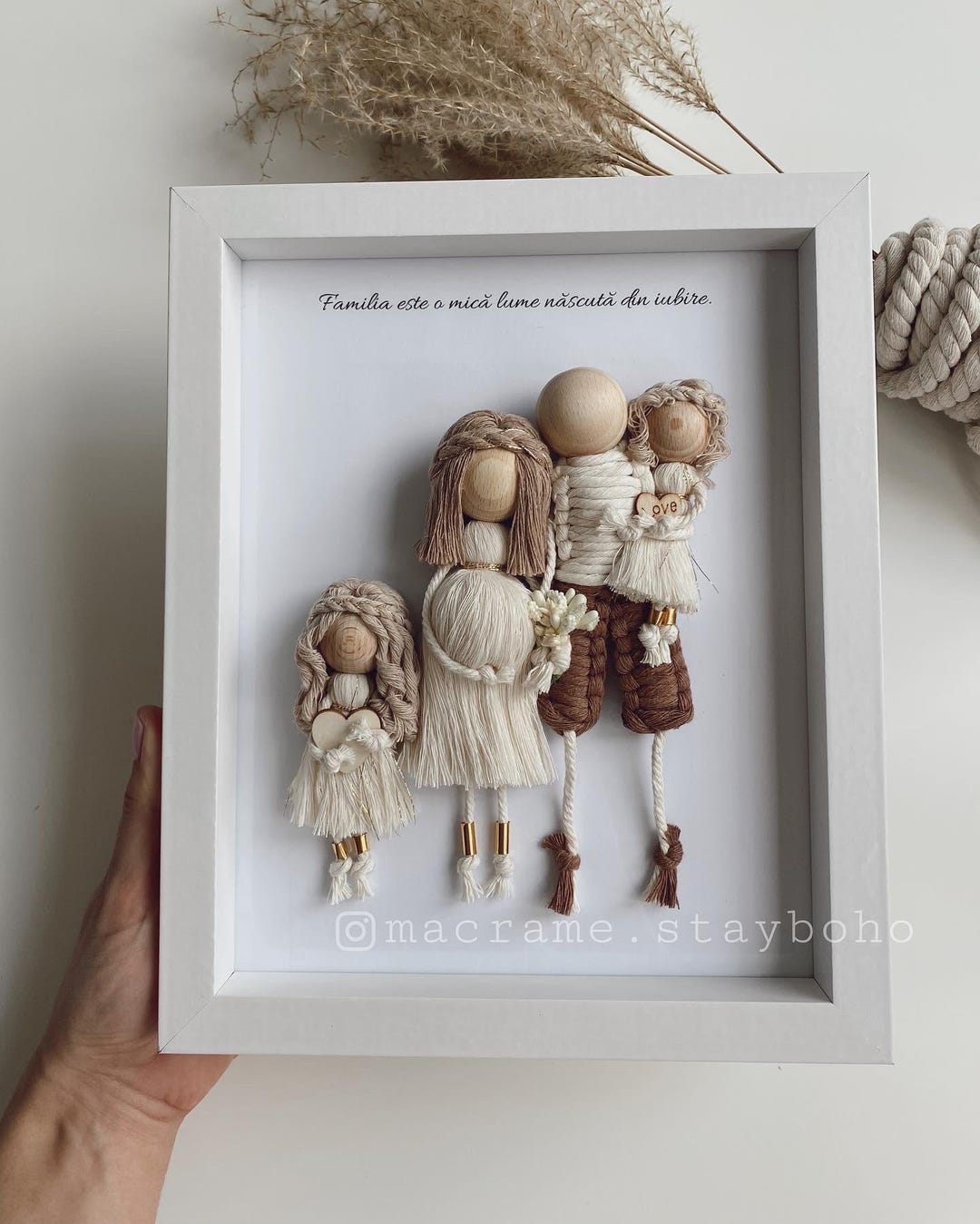 PERSONALIZED FAMILY, Macrame FAMILY, Macrame Dolls | 1-18 Members ...
