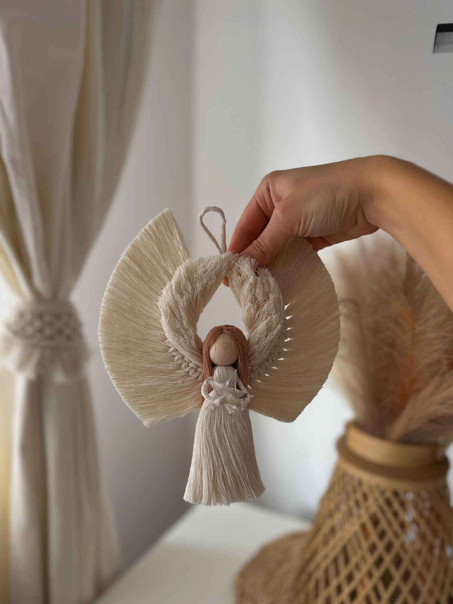 Macrame ANGEL With Big Wings, Video TUTORIAL/PATTERN, Beginner Friendly, Step by Step ...
