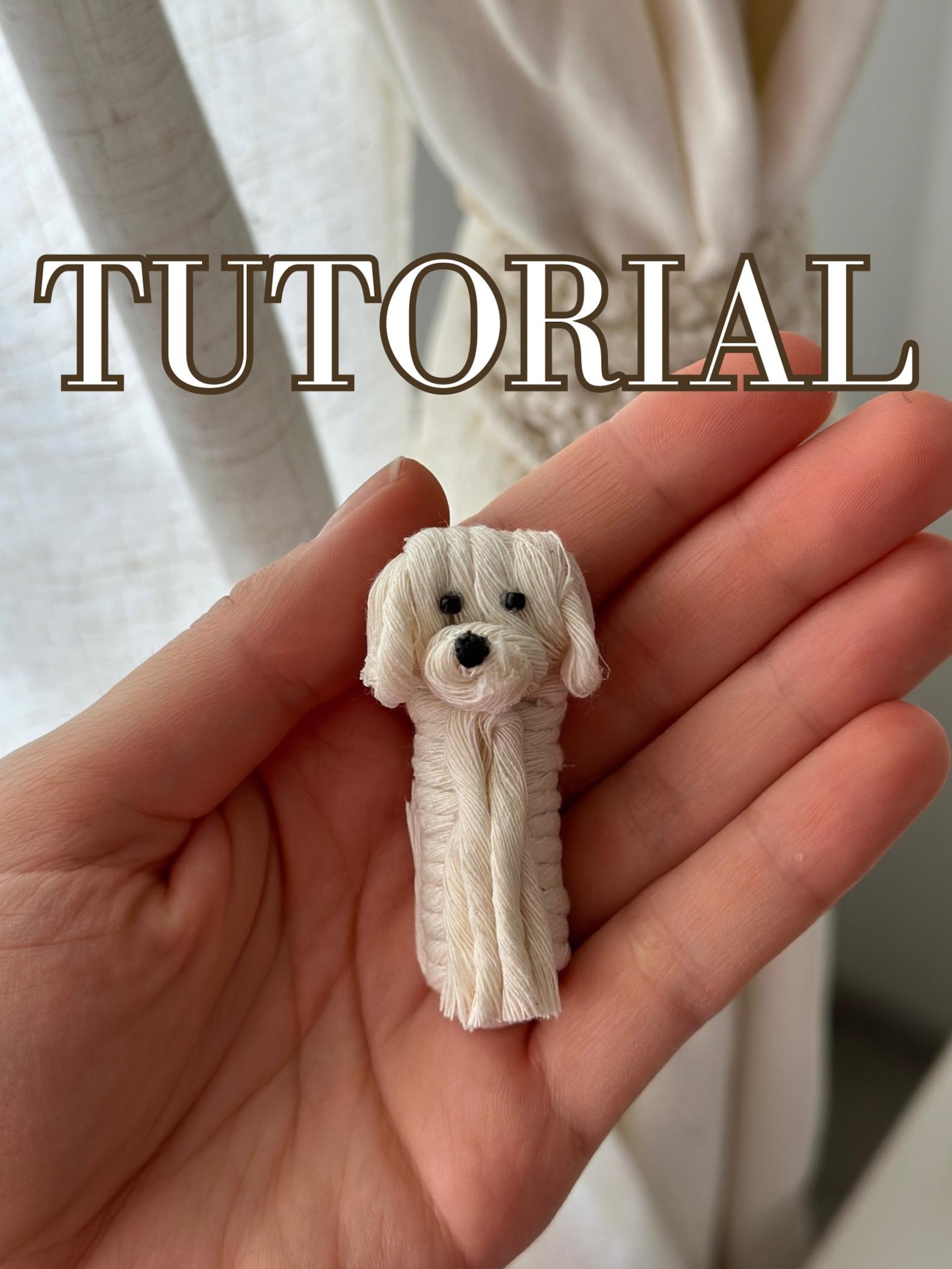 Macrame DOG Video TUTORIAL/PATTERN, Beginner Friendly, Step by Step ...