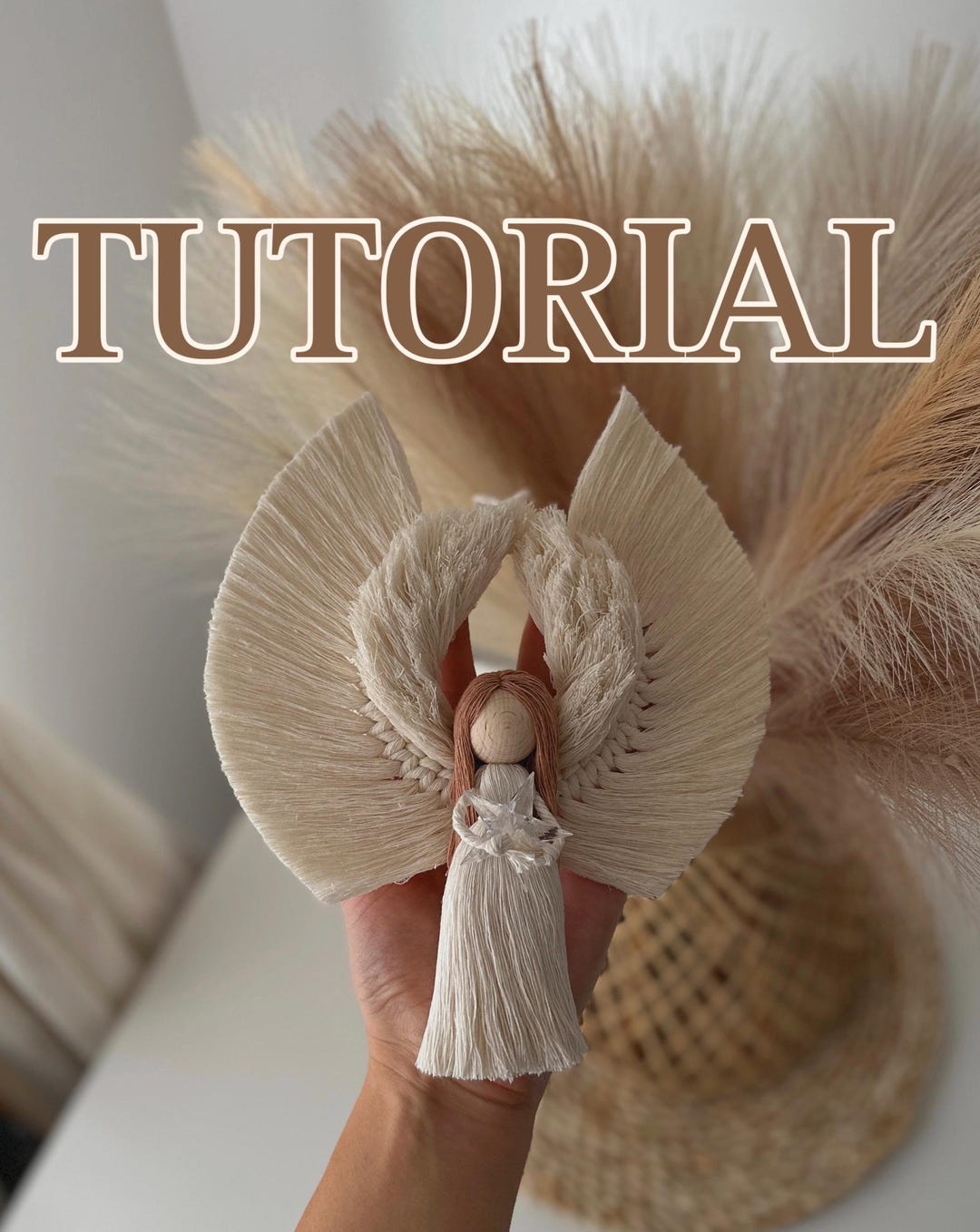 Macrame Angel VIDEO TUTORIAL/PATTERN, With Big Wings, Step by Step ...