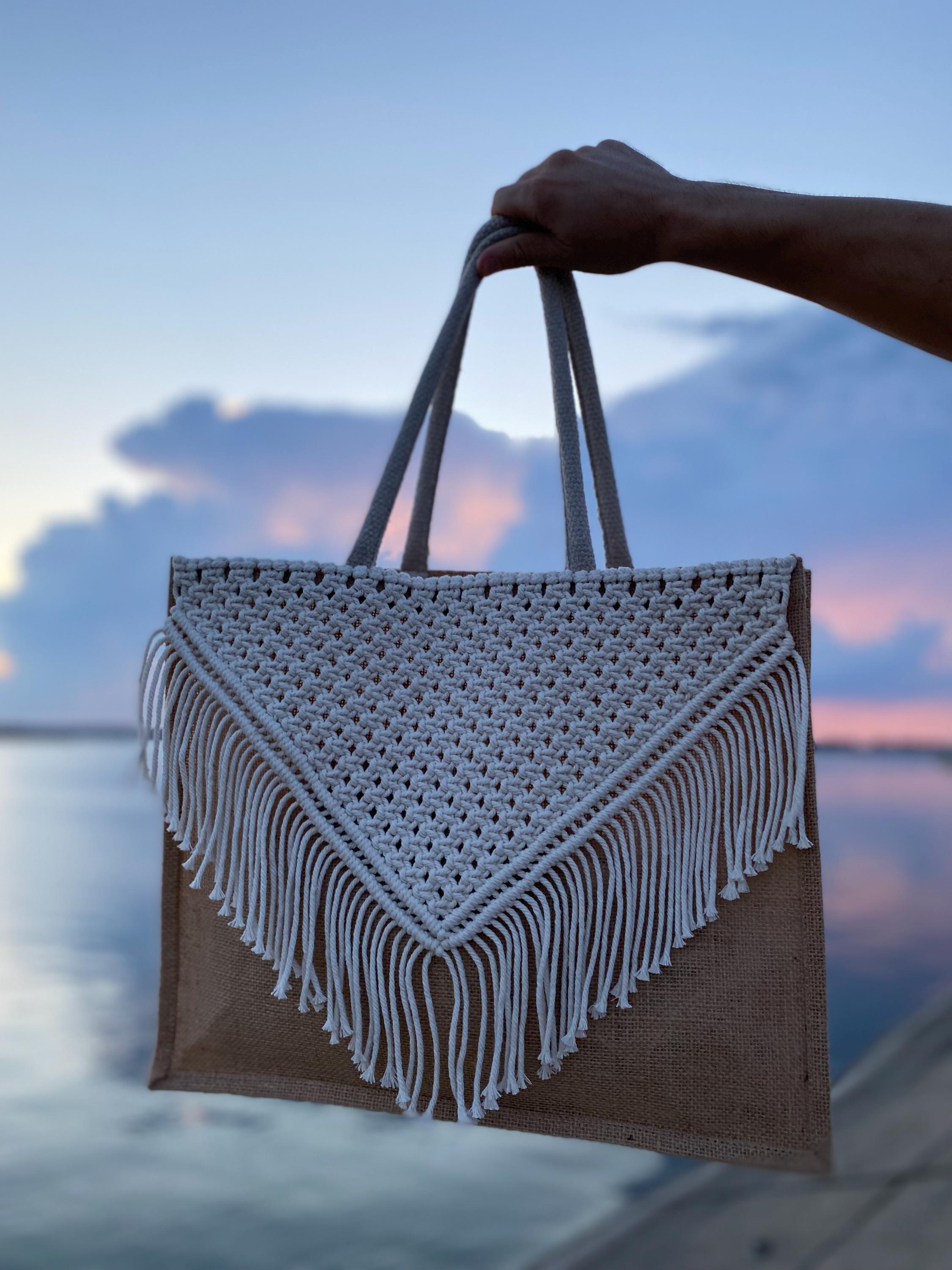 HANDMADE MACRAME BAG | and Macrame Bag Kit - Etsy