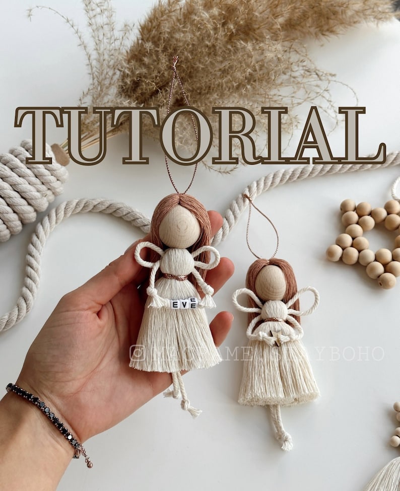 Macrame ANGEL Video TUTORIAL/PATTERN, Beginner Friendly, Step by Step ...