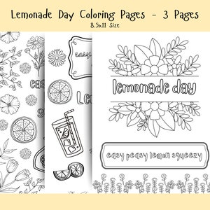 Printable Coloring Pages, Lemonade Day, Lemonade Day Activities, Kids ...