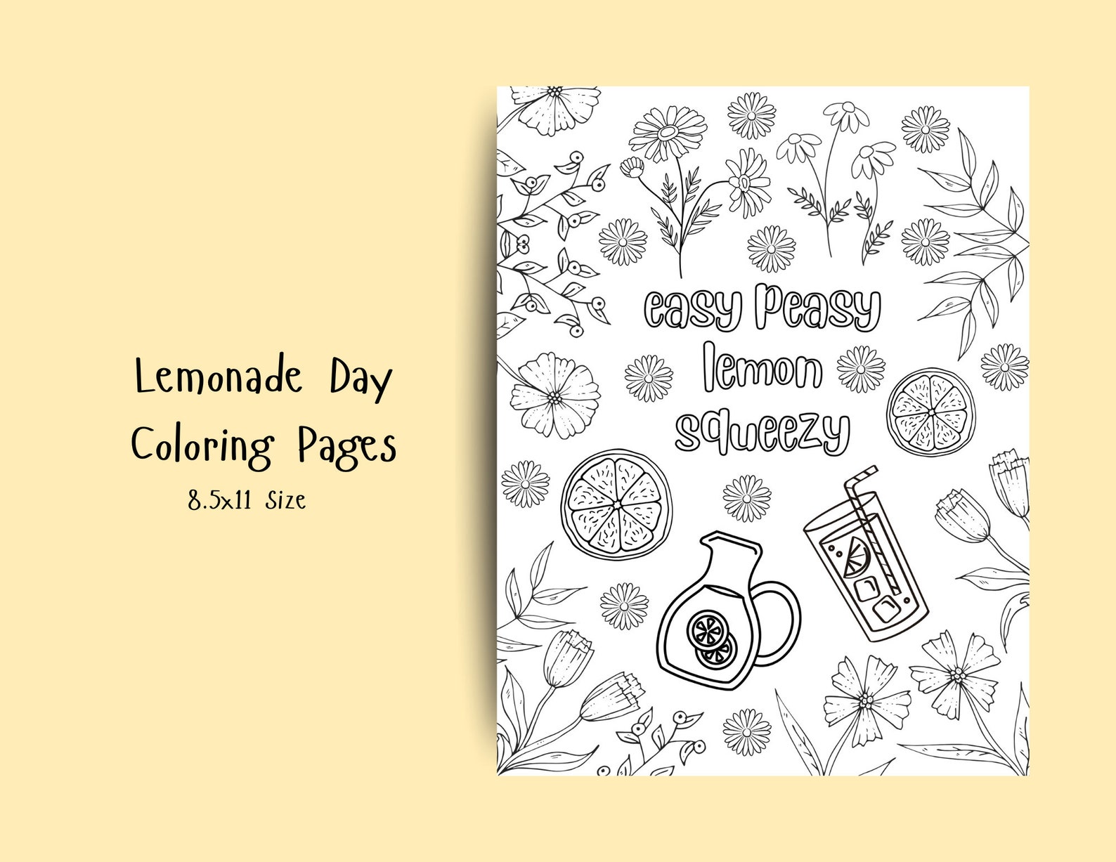 Printable Coloring Pages, Lemonade Day, Lemonade Day Activities, Kids ...