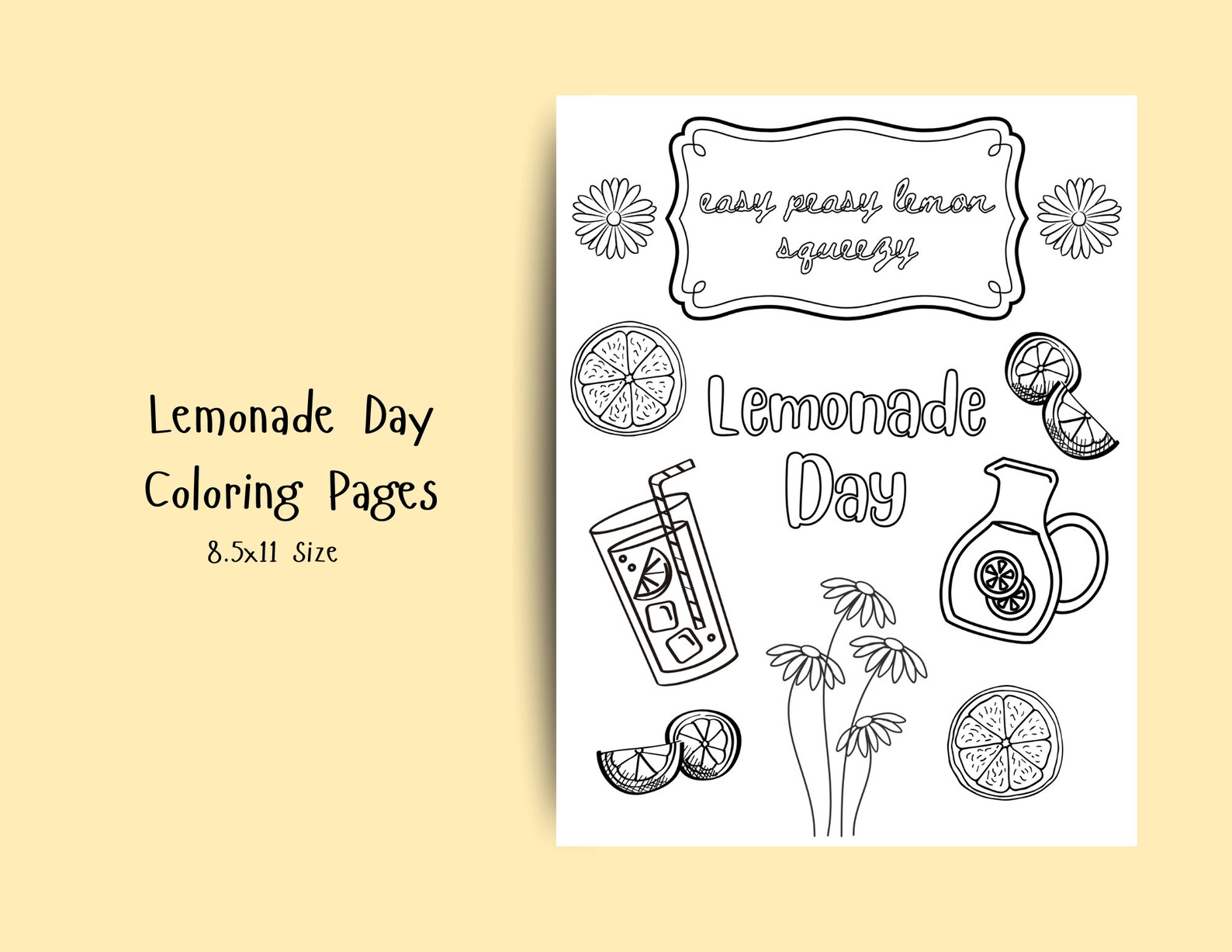 Printable Coloring Pages, Lemonade Day, Lemonade Day Activities, Kids ...