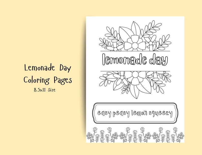 Printable Coloring Pages, Lemonade Day, Lemonade Day Activities, Kids ...