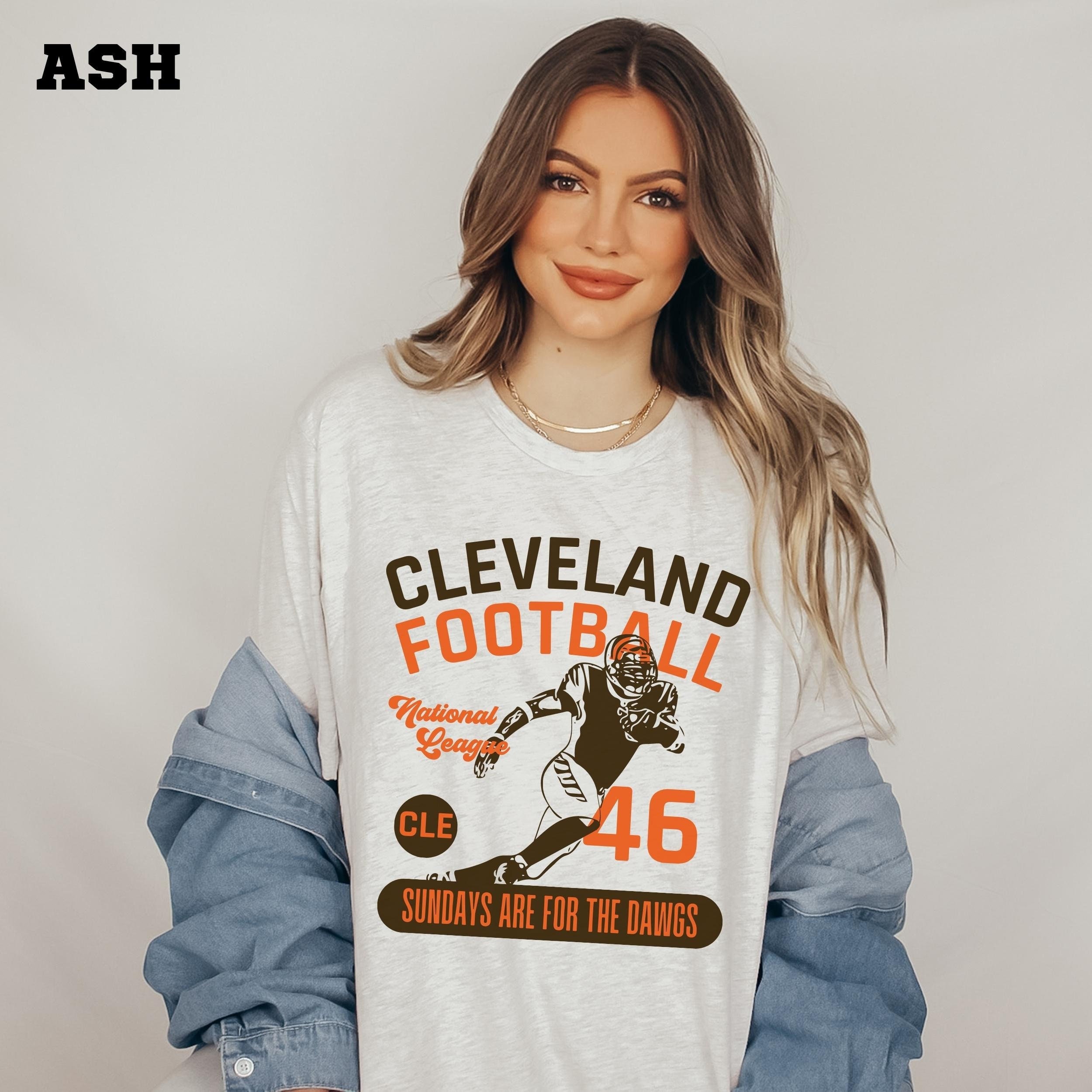 Cleveland Football Shirt, Cle Football Tshirt, Cleveland Womens Tee ...