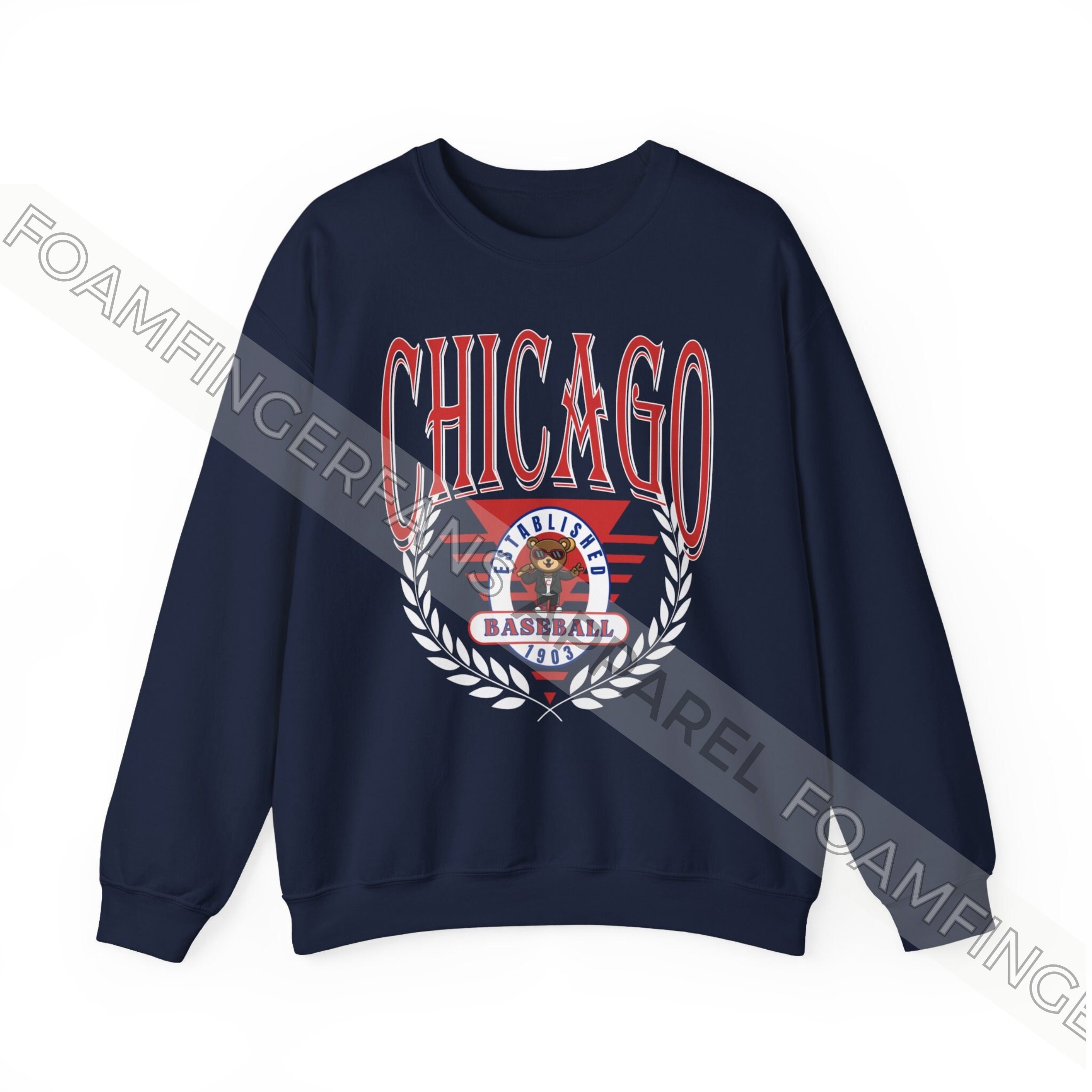 Vintage Style Chicago Baseball Sweatshirt, Retro Chicago Baseball ...